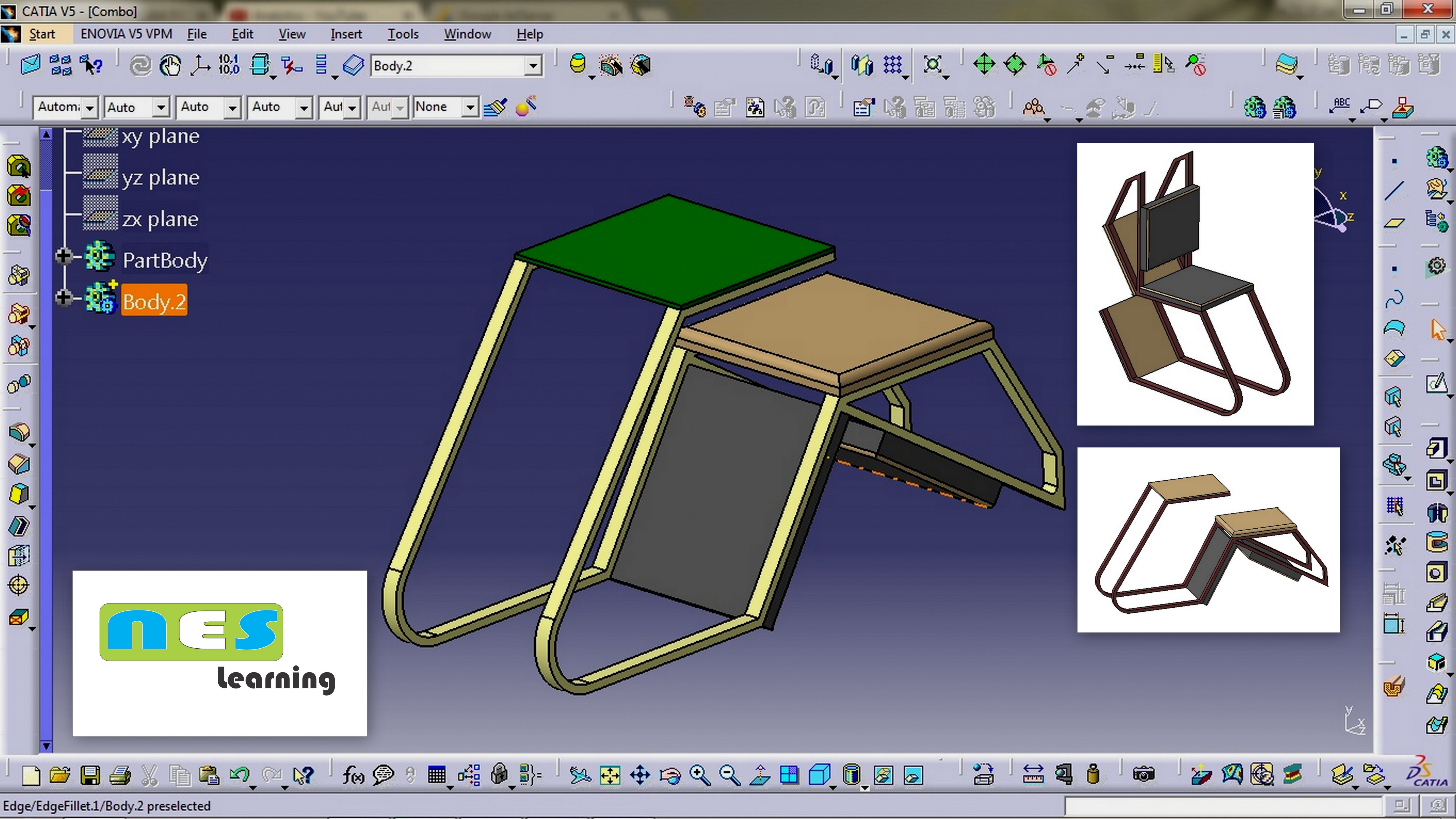 CATIA V5/V6 Tutorials | Multipurpose Chair | GrabCAD Tutorials