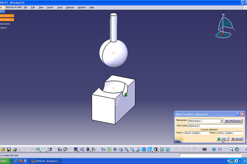 Tutorial: DMU Kinematics-Spherical Joint-Part1. - GrabCAD