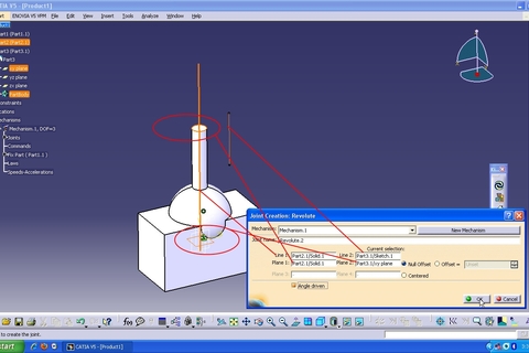 Tutorial: DMU Kinematics-Spherical Joint-Part2 - GrabCAD