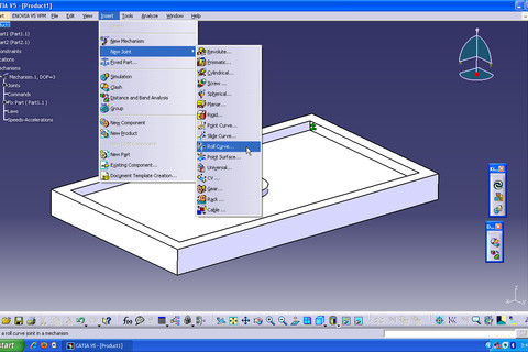 Tutorial: DMU Kinematics-Planar Joint-Part2( Roll curve joint) - GrabCAD