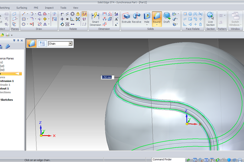 Tutorial on Modeling of Tennis Ball in SolidEdge ST4. - GrabCAD
