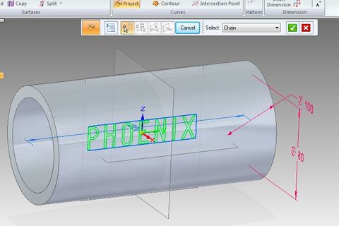 How to create a word on a cylinder? - GrabCAD