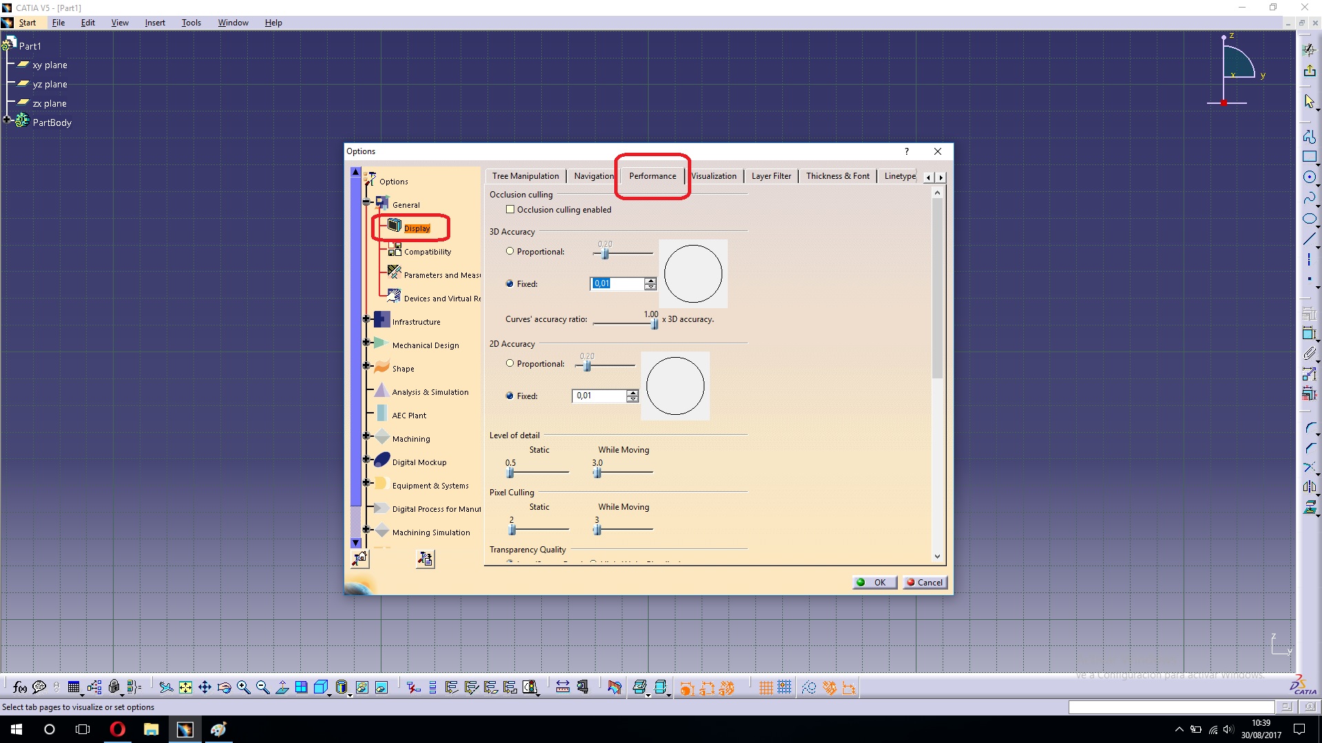 Improvement of rendering in circles, catia v5(Mejora de renderización ...
