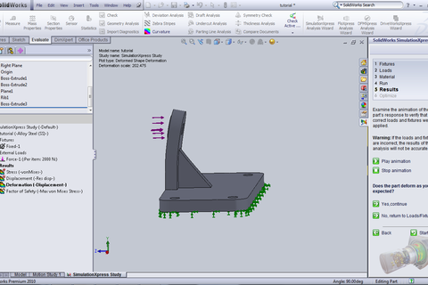Tutorial:-How to use "SimulationXpress analysis wizard" in solidworks? - GrabCAD