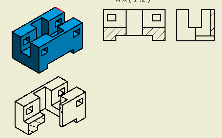 Isometric projection of the cut | GrabCAD Questions