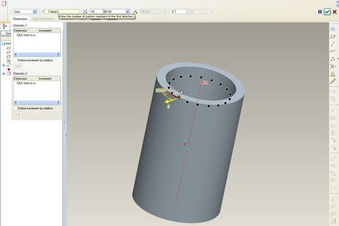 Helical pattern of holes in pro-e. - GrabCAD