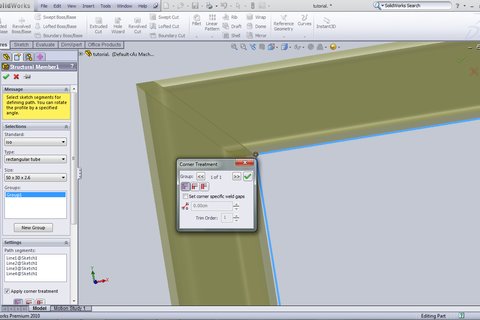 Tutorial:-How to use "Structural Member in Weldments feature" in ...
