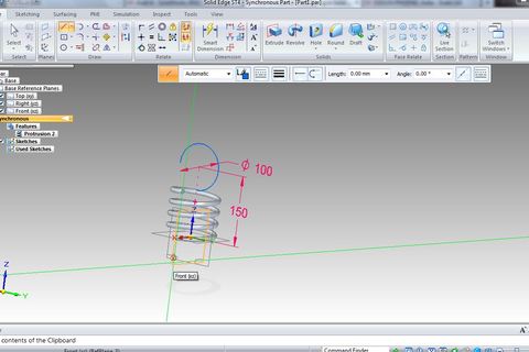 How to make a Hook Spring in Solid edge - Tutorial. - GrabCAD