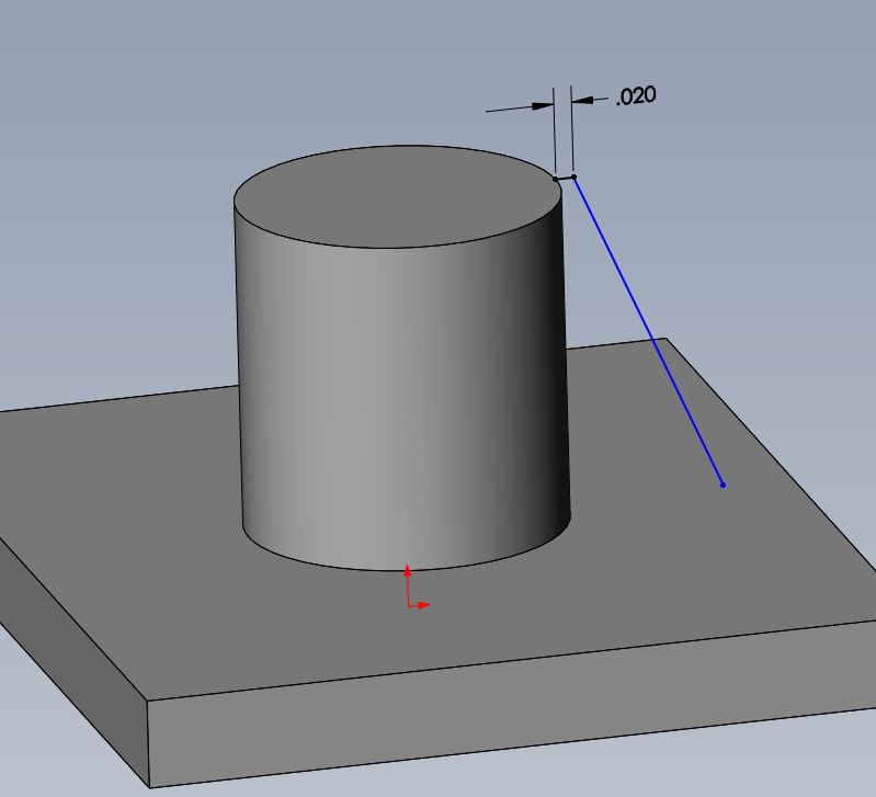 How do I draw the rib feature on a cylindrical surface? | GrabCAD Questions