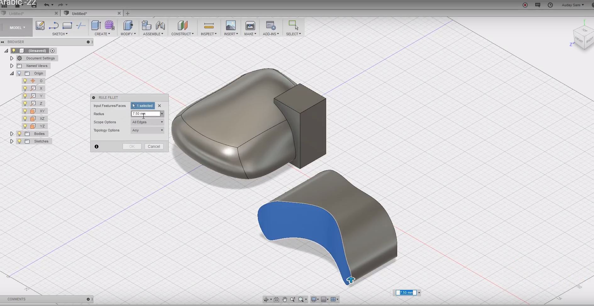 Learning Autodesk Fusion 360 in Arabic - 22 | GrabCAD Tutorials