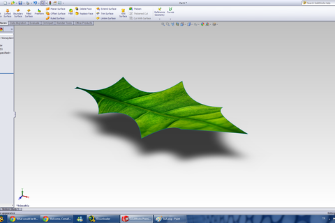 What would be the easiest way to model green leaves (see picture) in ...