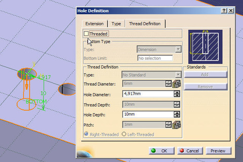 How to make thread on catia p3 V5R14 - GrabCAD