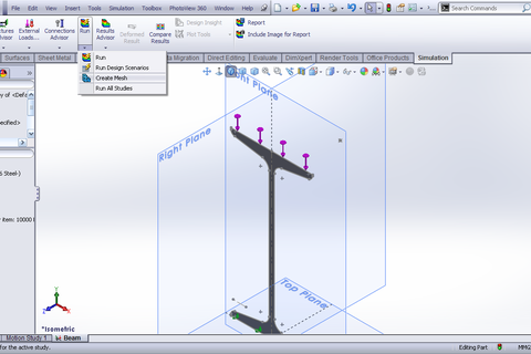 Tutorial - 2D Simplification Static analysis in SolidWorks - GrabCAD
