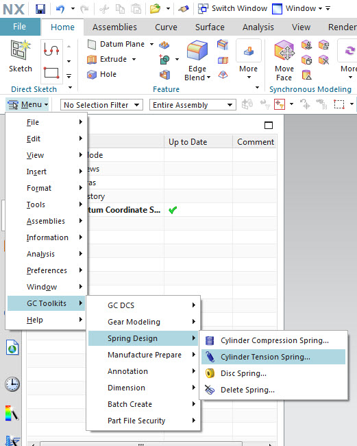 How to design the below extension spring in NX?(image attached ...