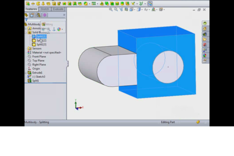 How does split body command work in SolidWorks? - GrabCAD