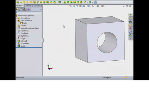 How does split body command work in SolidWorks? - GrabCAD