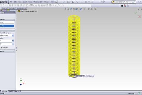 How to make square thread profile with specific dimension in SW? - GrabCAD