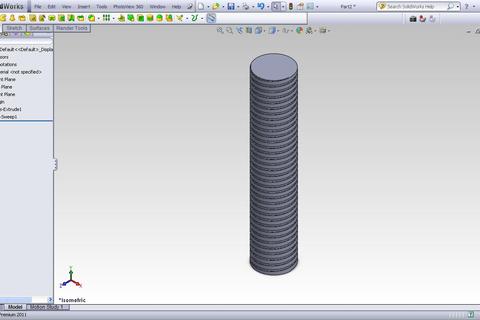 How to make square thread profile with specific dimension in SW? - GrabCAD