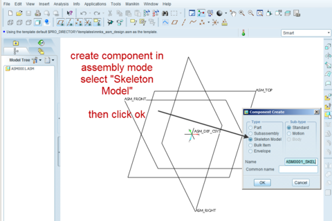 Top down assembly with skeleton model in pro engineer. - GrabCAD