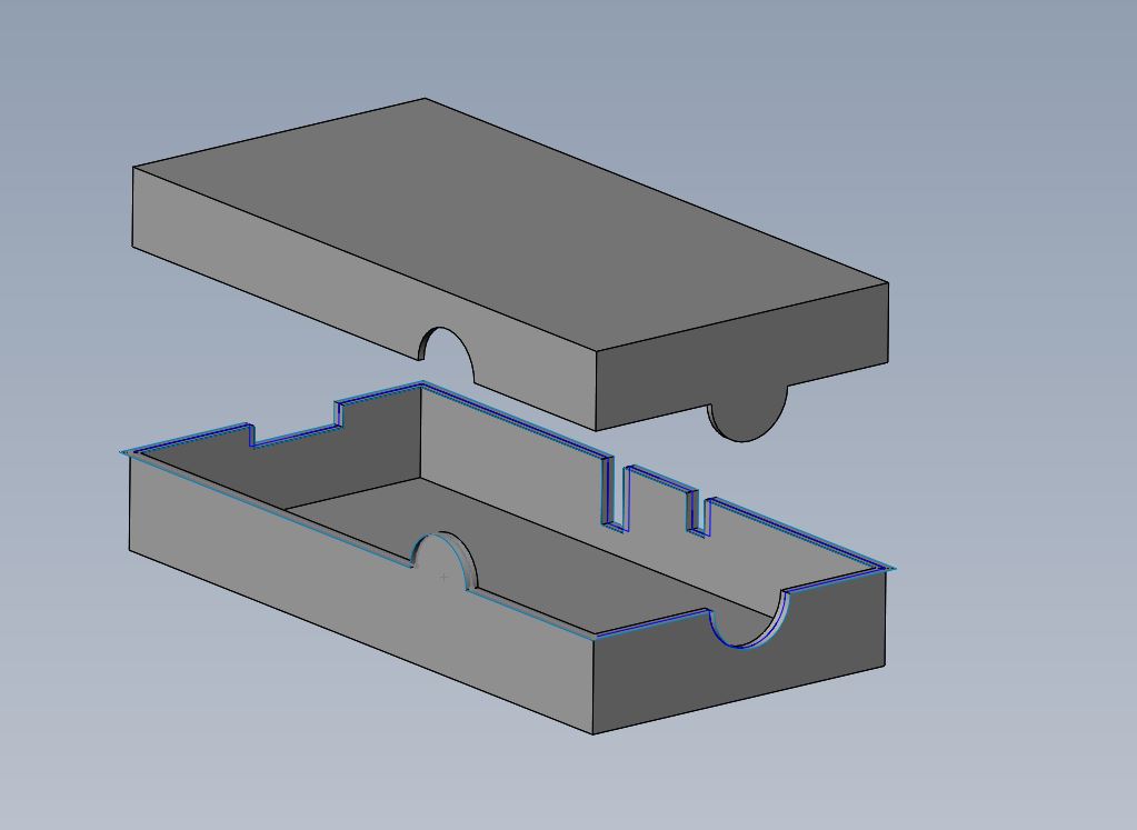 Irregular Shape Splitting On All Sides Of An Enclosure In Inventor