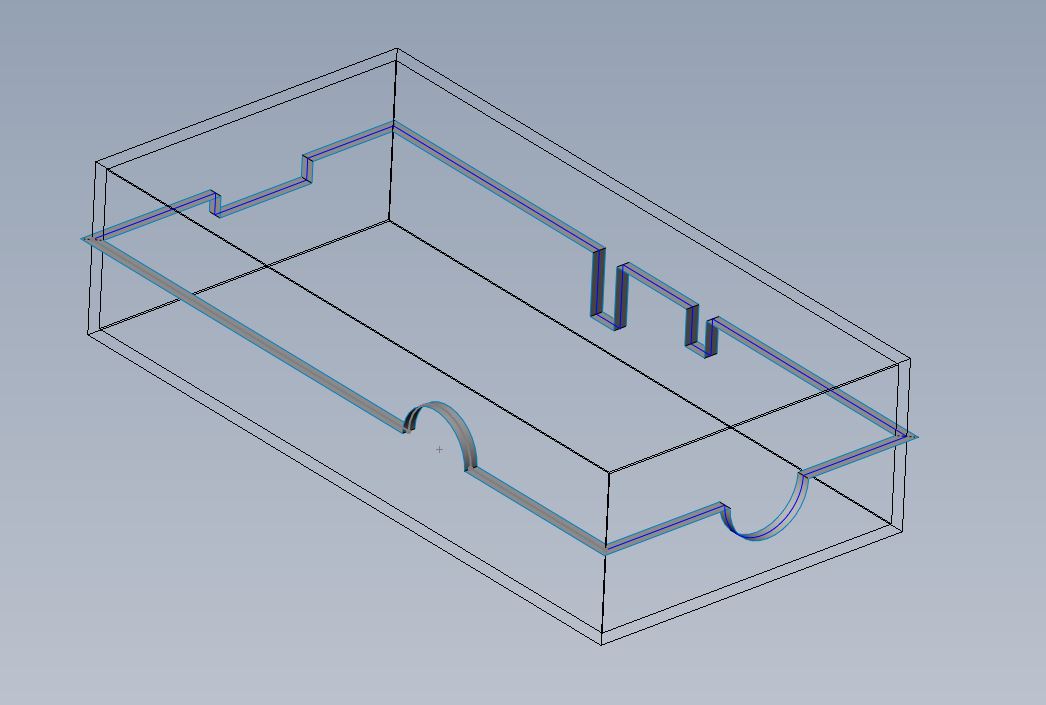 Irregular Shape Splitting On All Sides Of An Enclosure In Inventor