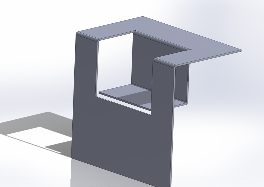 How to make a step bending / partially bend in solidworks? - GrabCAD