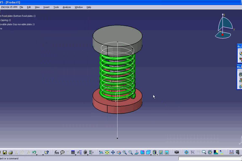 How to simulate a compression spring in Catia V5? - GrabCAD