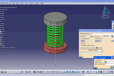 How to simulate a compression spring in Catia V5? - GrabCAD