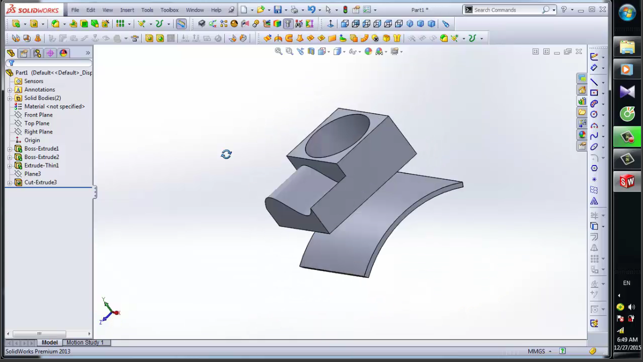 Solidworks Extrude Cut And Surface Solidworks Tutorials On Demand
