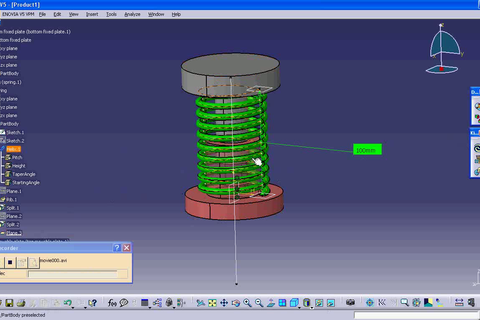 How to simulate a compression spring in Catia V5? - GrabCAD