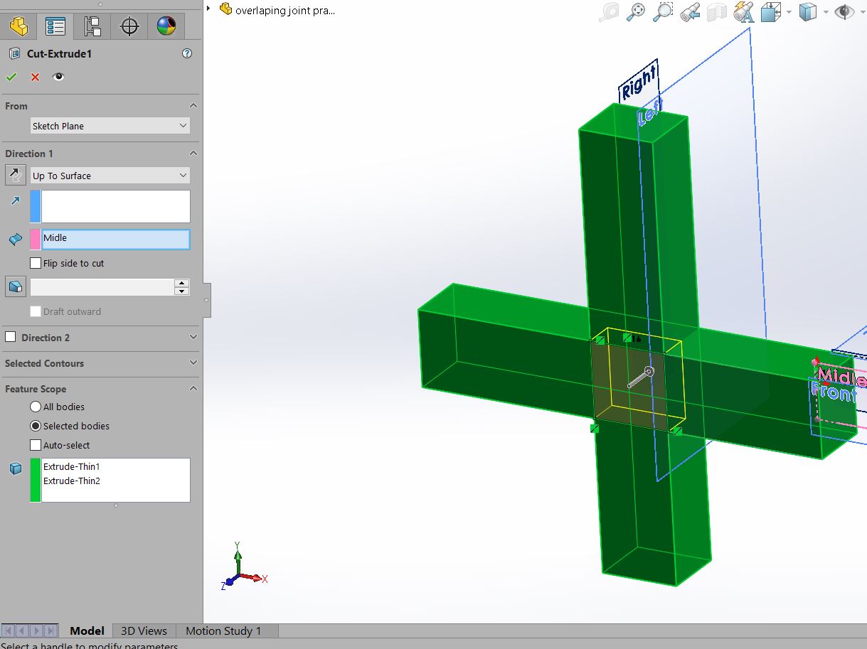 Cross lap joint as a library future in solidworks | GrabCAD Questions