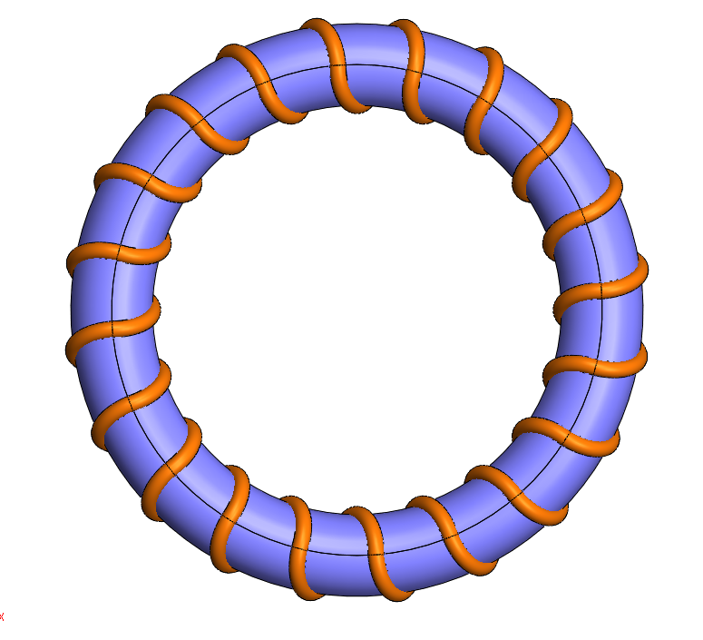 Spiral on a torus | SOLIDWORKS Design & Help | GrabCAD Groups