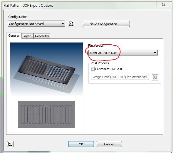 Exporting Sheet Metal Part To 1 1 Dxf File Grabcad Questions