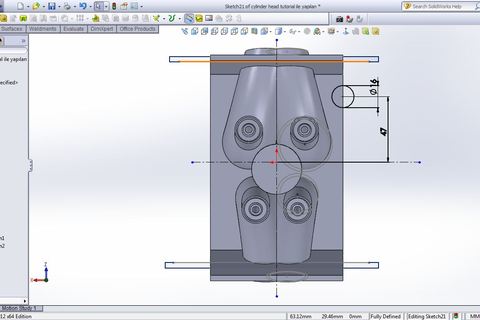 Tutorial: How to make engine part 31 - GrabCAD