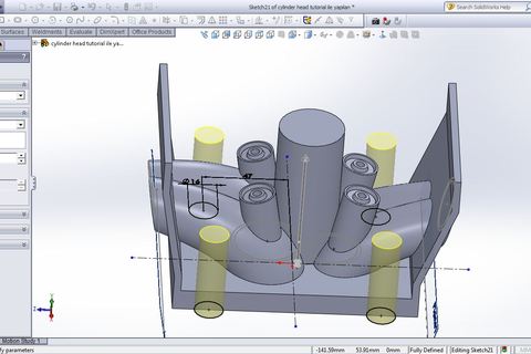 Tutorial: How to make engine part 31 - GrabCAD