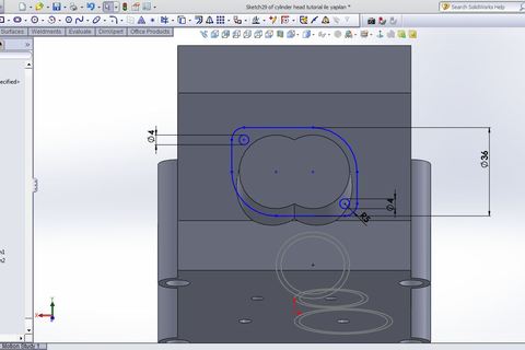 Tutorial: How to make engine part 32 - GrabCAD