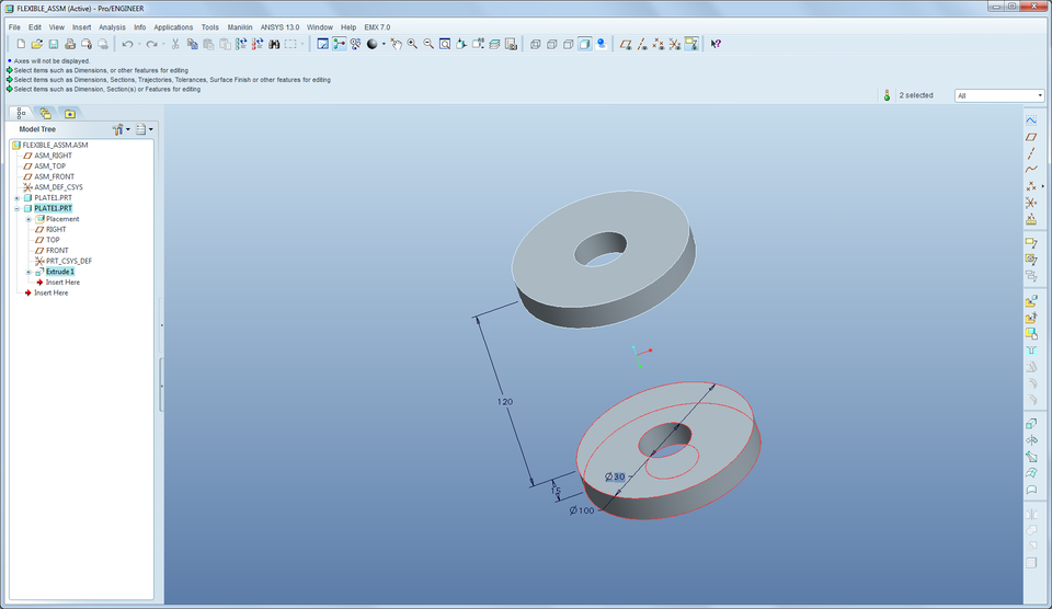 could anyone explain me about make flexible option in Pro E assembly ...
