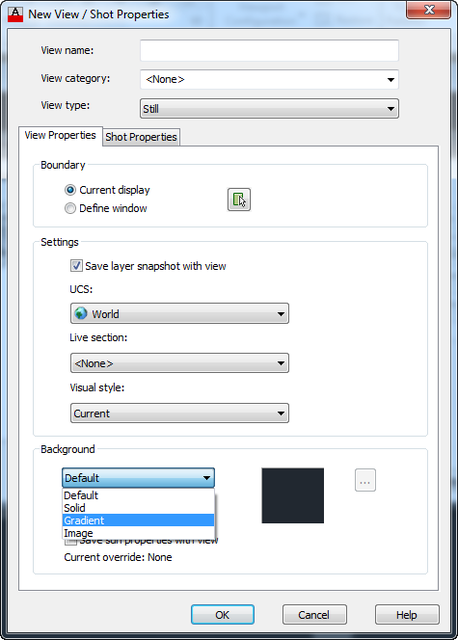 how do i change render background in autocad - GrabCAD