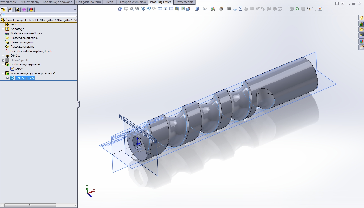 How to model a worm ( perpetual screw) with variable pitch in ...