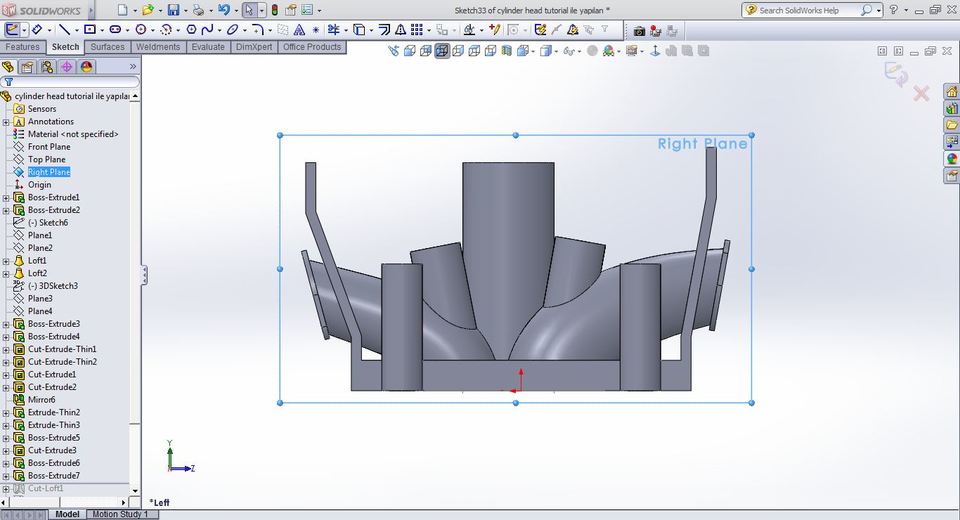 Tutorial: How to make engine part 33 - GrabCAD