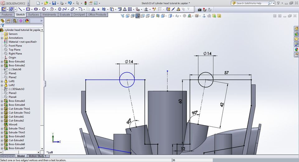 Tutorial: How to make engine part 33 - GrabCAD