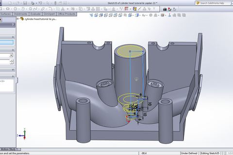 Tutorial: How to make engine part 33 - GrabCAD
