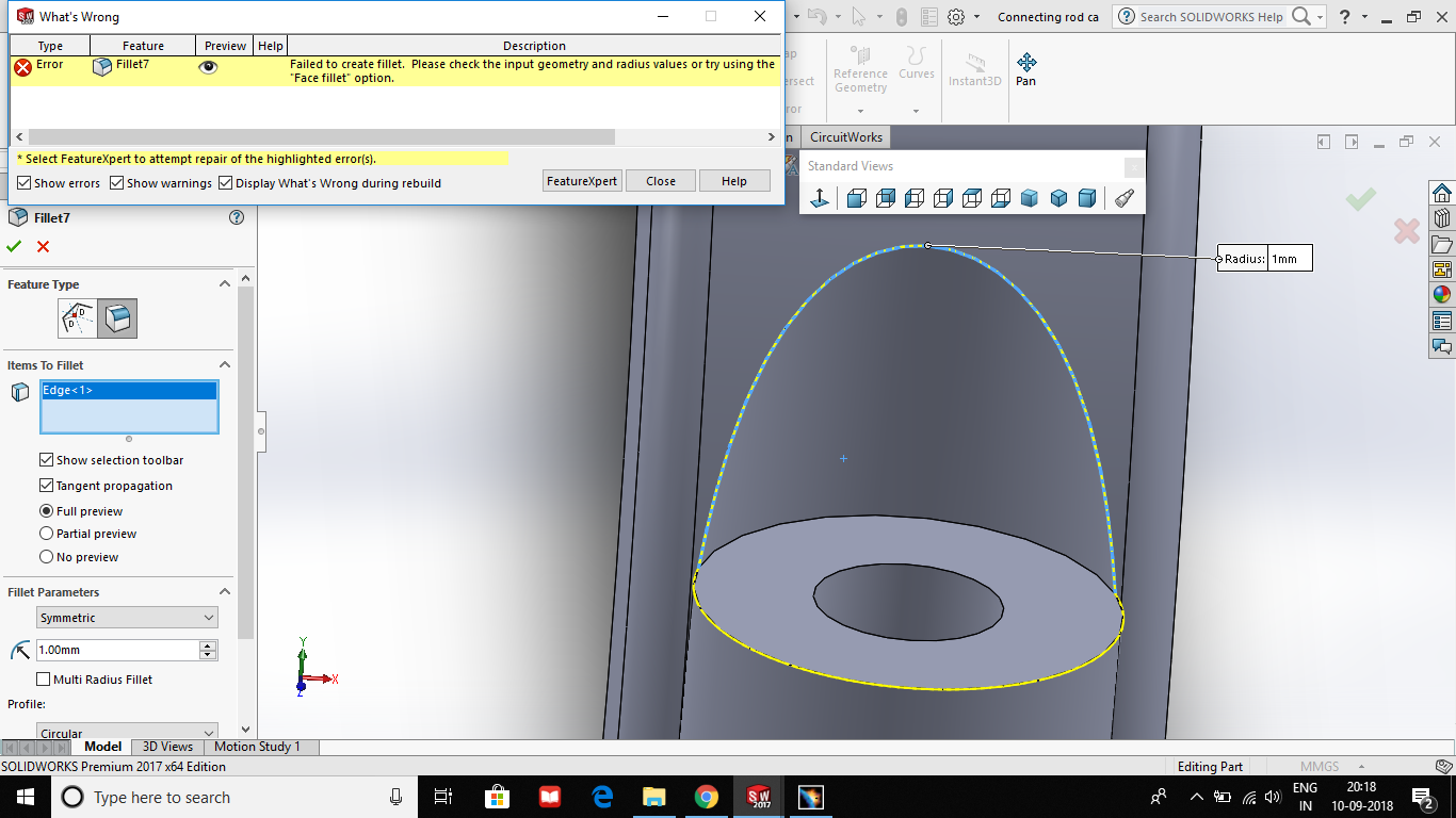 Cannot apply fillets in certain areas | SOLIDWORKS Design & Help | GrabCAD Groups