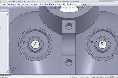Tutorial: How to make engine part 35 - GrabCAD