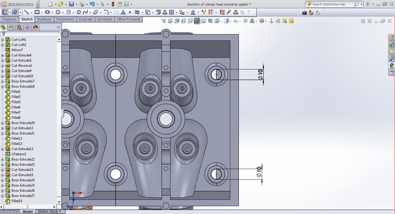 Tutorial: How to make engine part 36 | GrabCAD Tutorials