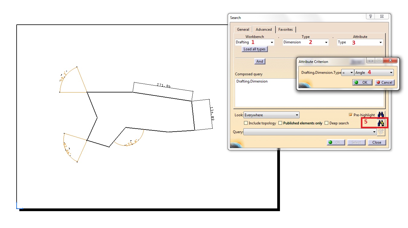 How to select all angular dimension in CATIA Drafting? | Catia Users ...