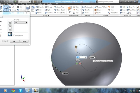 How to make a sphere in Autodesk Inventor? - GrabCAD