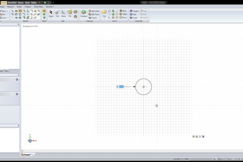 SpaceClaim basic tutorial - spring - GrabCAD