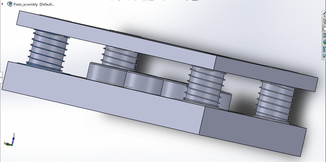 how to compress four springs simultaneously in solidworks assemby ...