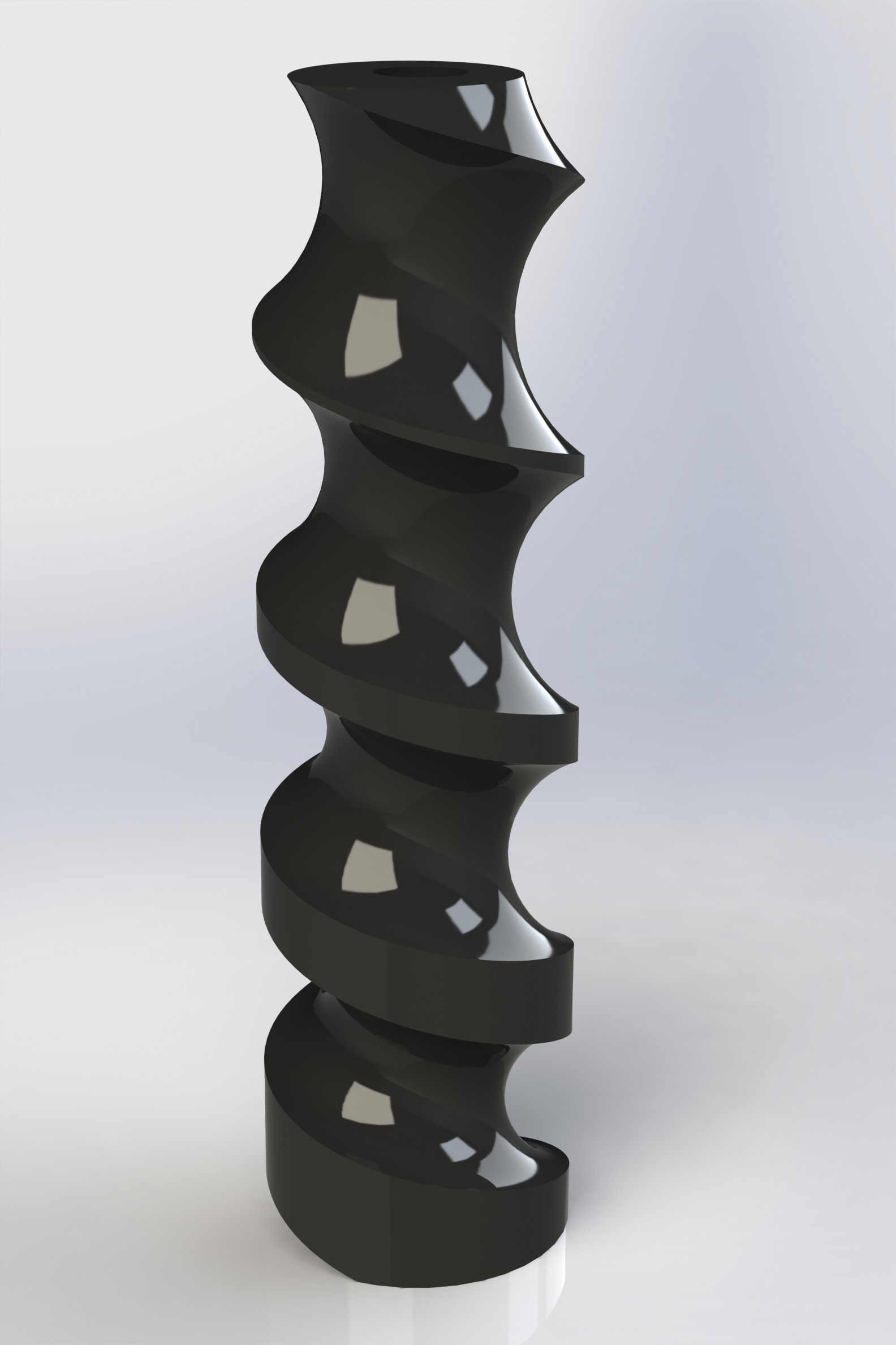 How model worm (perpetual screw ) with variable pitch in SolidWorks ...